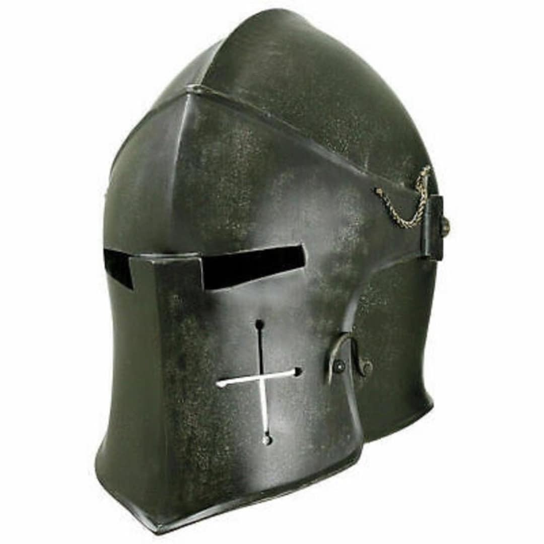 Medieval Knight Barbute Halloween Helmet Fully Functional - Etsy