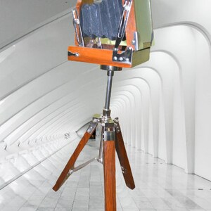 Antique Vintage Look Wooden Film Camera With Wooden Tripod ~ Home ...