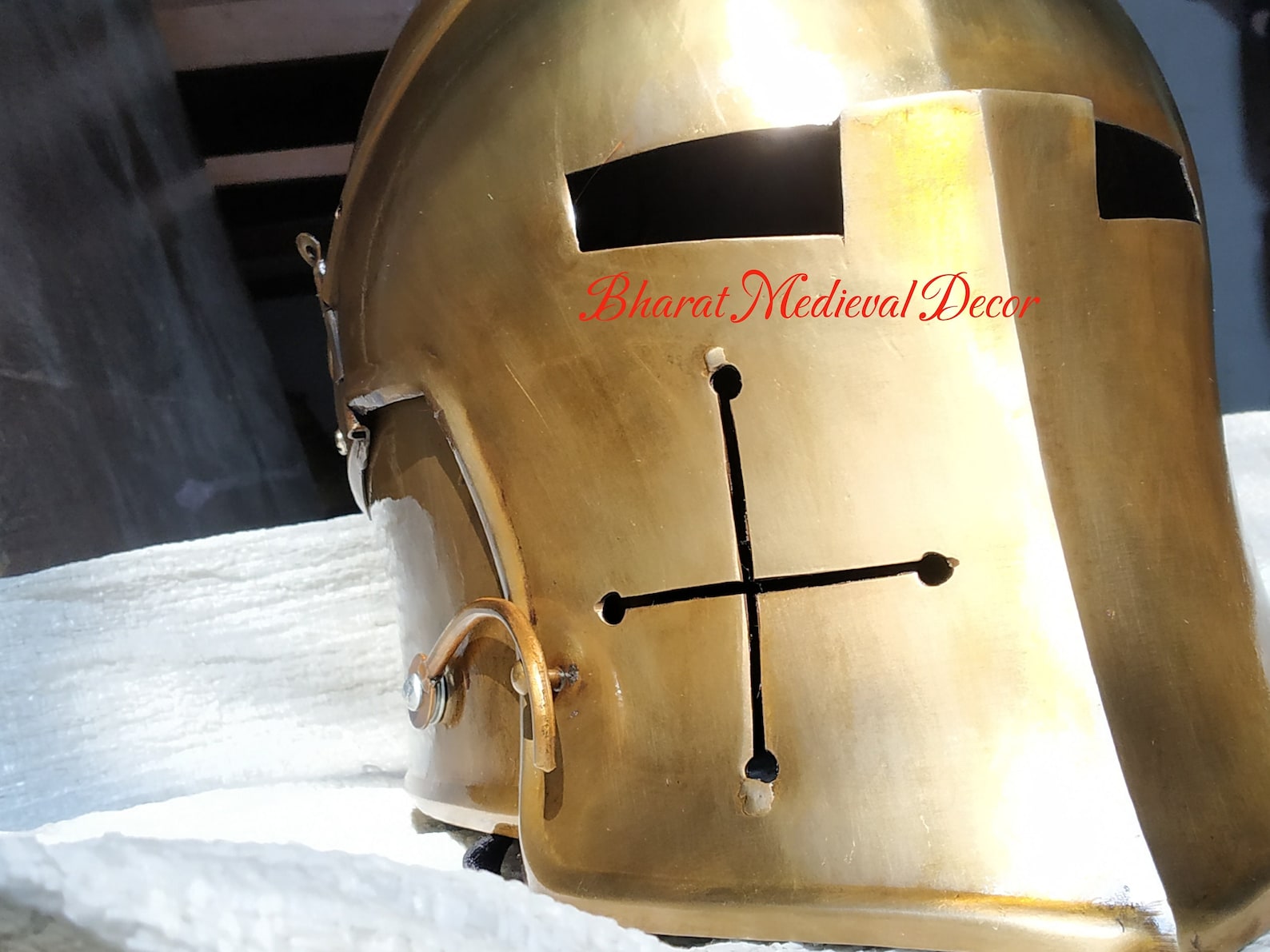 Medieval GREAT BARBUDA Knight Halloween Helmet With Plume | Hand Forged ...