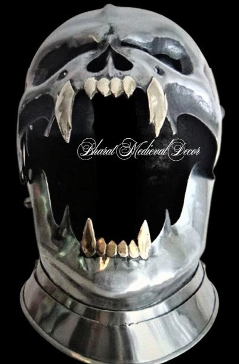 Medieval Old Demonic Face Kazar Helmet | Ghost Skull Grand Marquis of ...