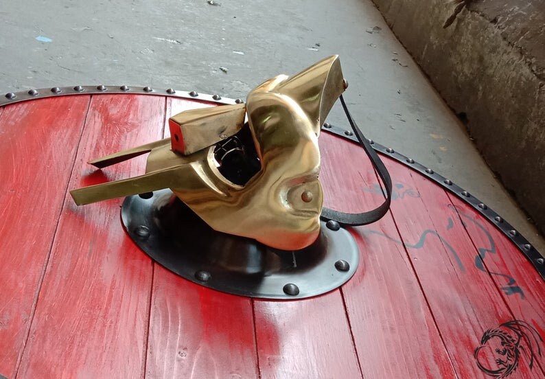 New MF Doom Gladiator Mask Mad-villain Golden Finish Hand-forged Doom ...