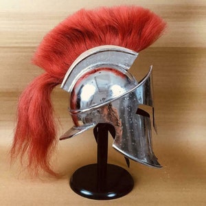 Medieval Spartan Chrome Helmet | Great King Leonidas Cosplay Helmet ...