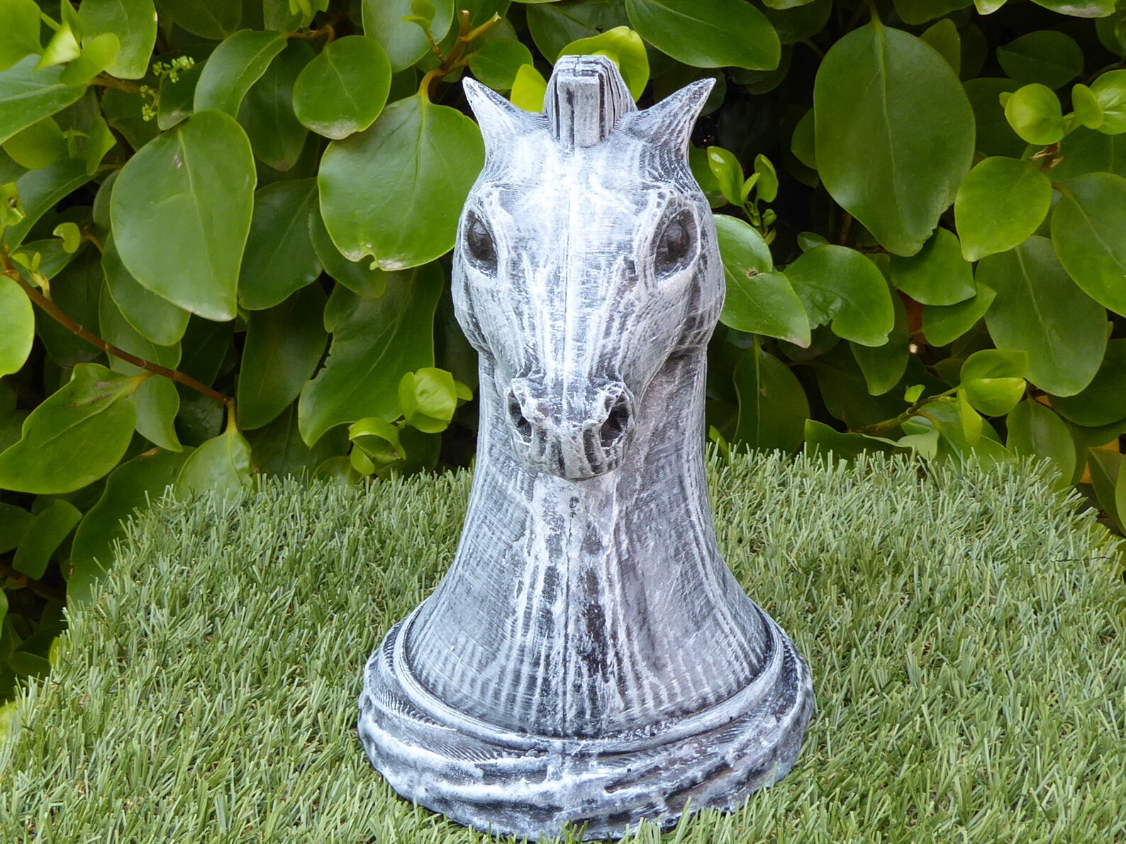 Handcrafted Cast Stone Horse Head Trojan Horse Garden Ornament | Etsy