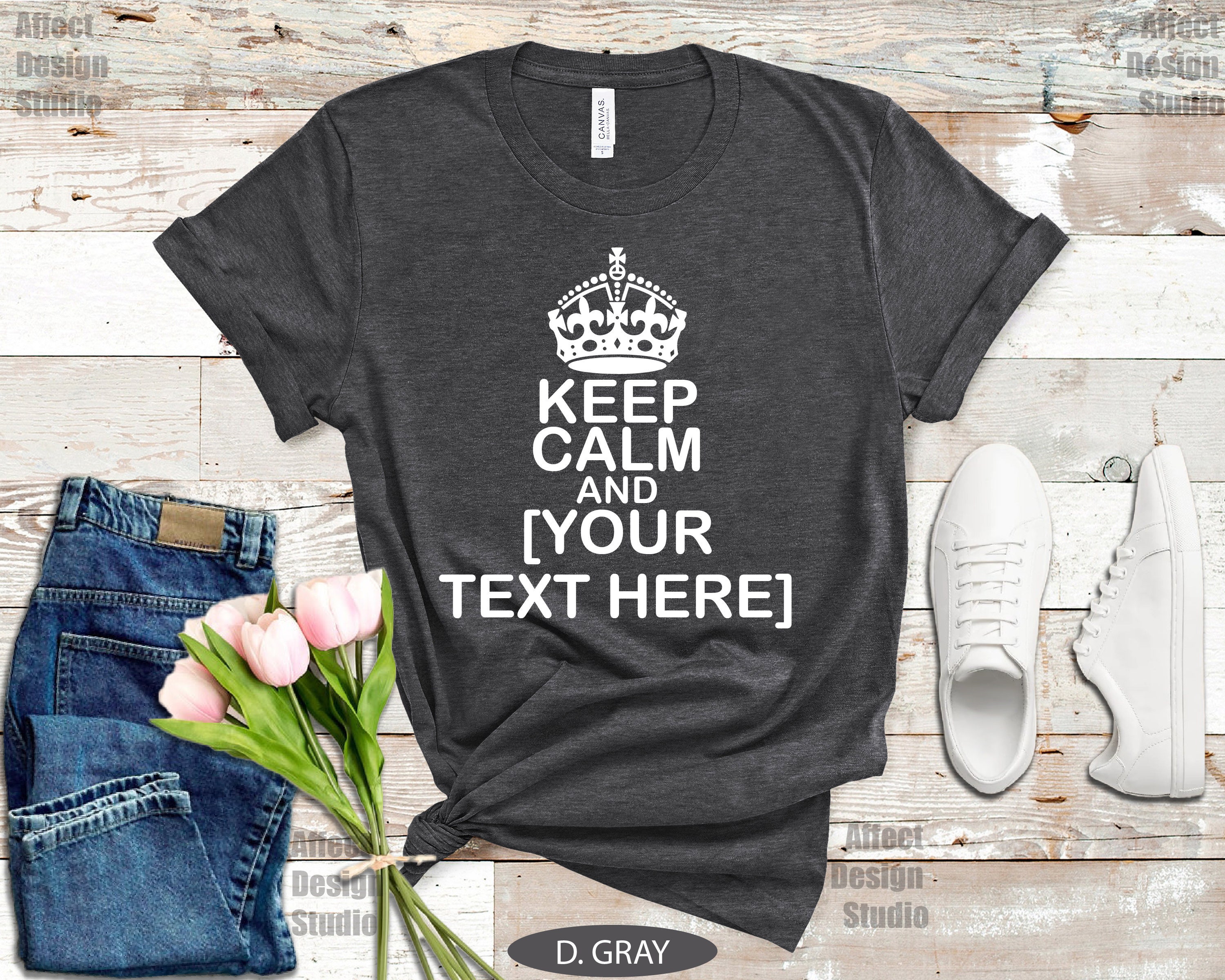 Customizable Keep Calm T-shirt, Personalized Gift - Etsy