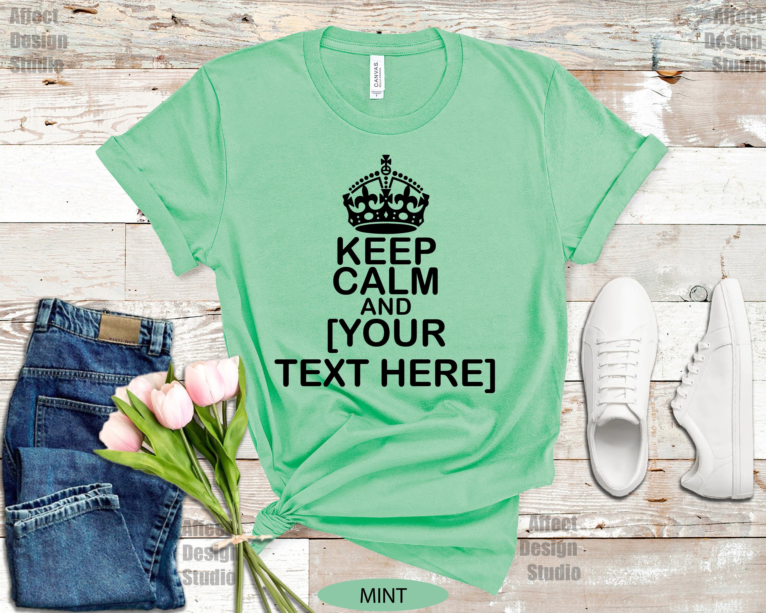 Customizable Keep Calm T-shirt, Personalized Gift - Etsy