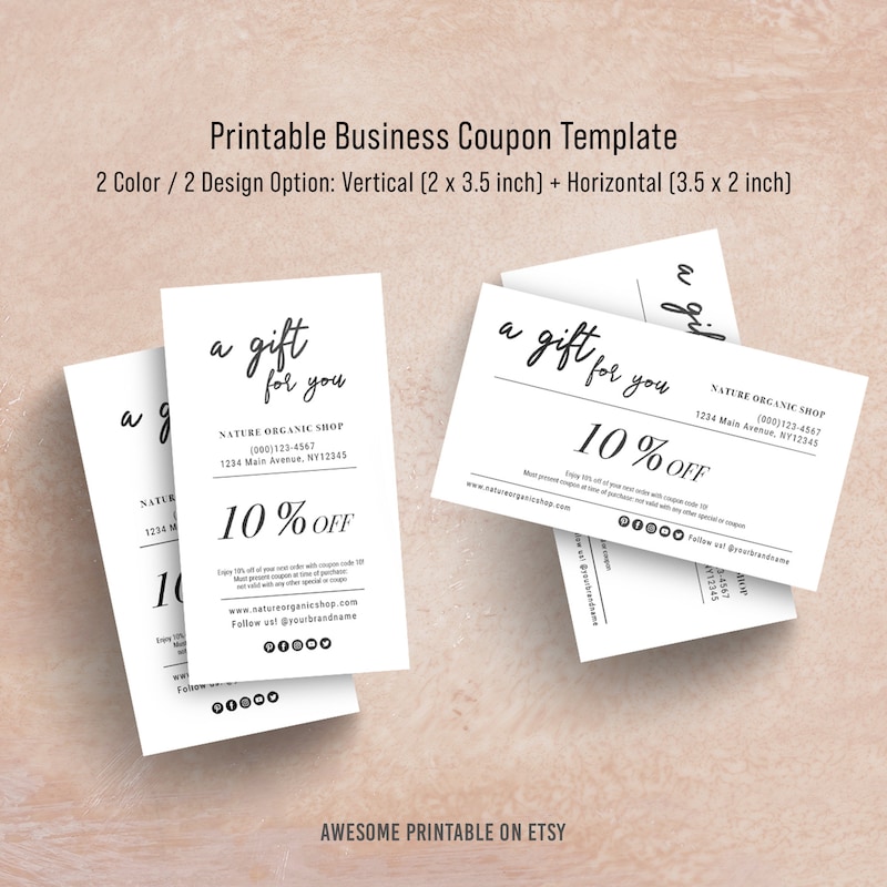 Coupon Template - Etsy