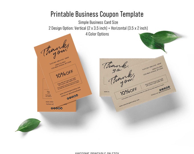 Printable Business Coupon Template, Editable Coupon Template, DIY ...