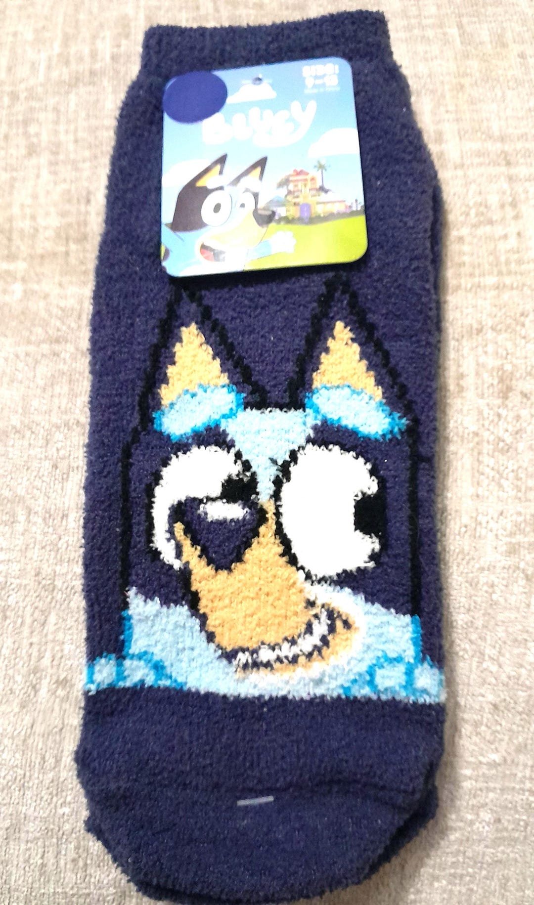 CHILDREN'S Bluey Fuzzy Logo Socks - Etsy