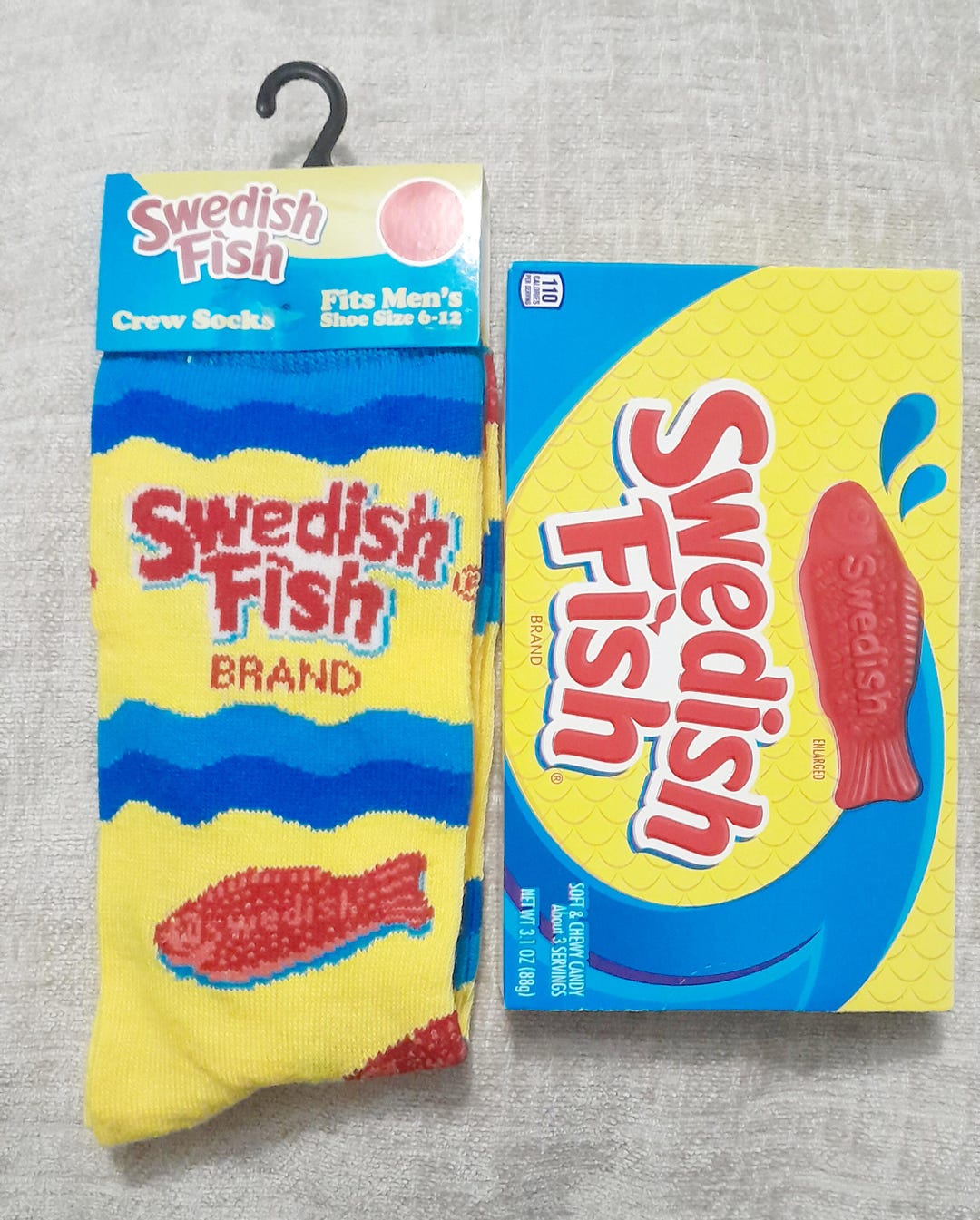 Swedish Fish Logo Socks & Swedish Fish Candy(3.1 Oz.) - Etsy