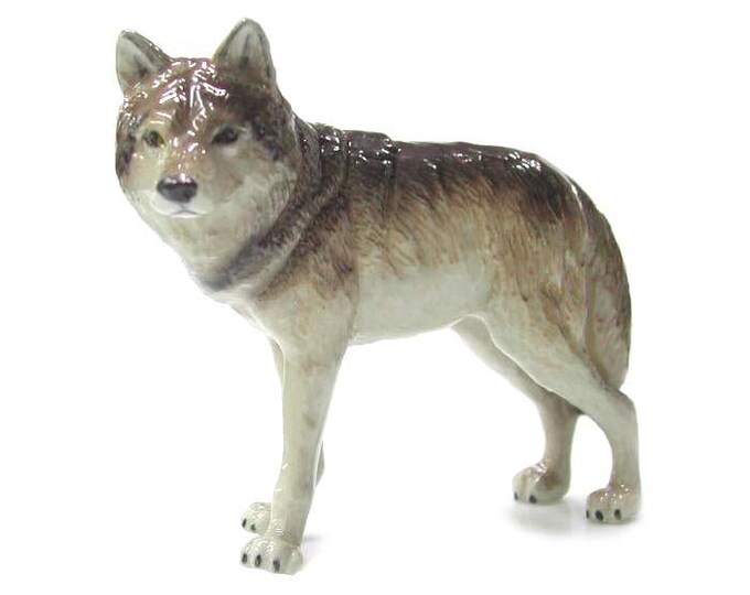 Miniature Wolf Grey Wolf Figurine Tiny Wolf Fairy Garden - Etsy