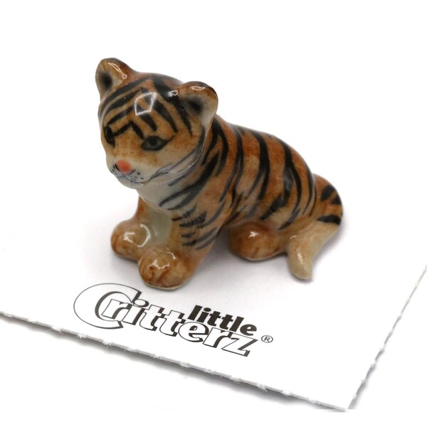 Porcelain Tiger Figurine - Etsy