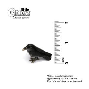 Little Critterz Black Raven "trickster" - Hand-painted Home Decor Bird ...