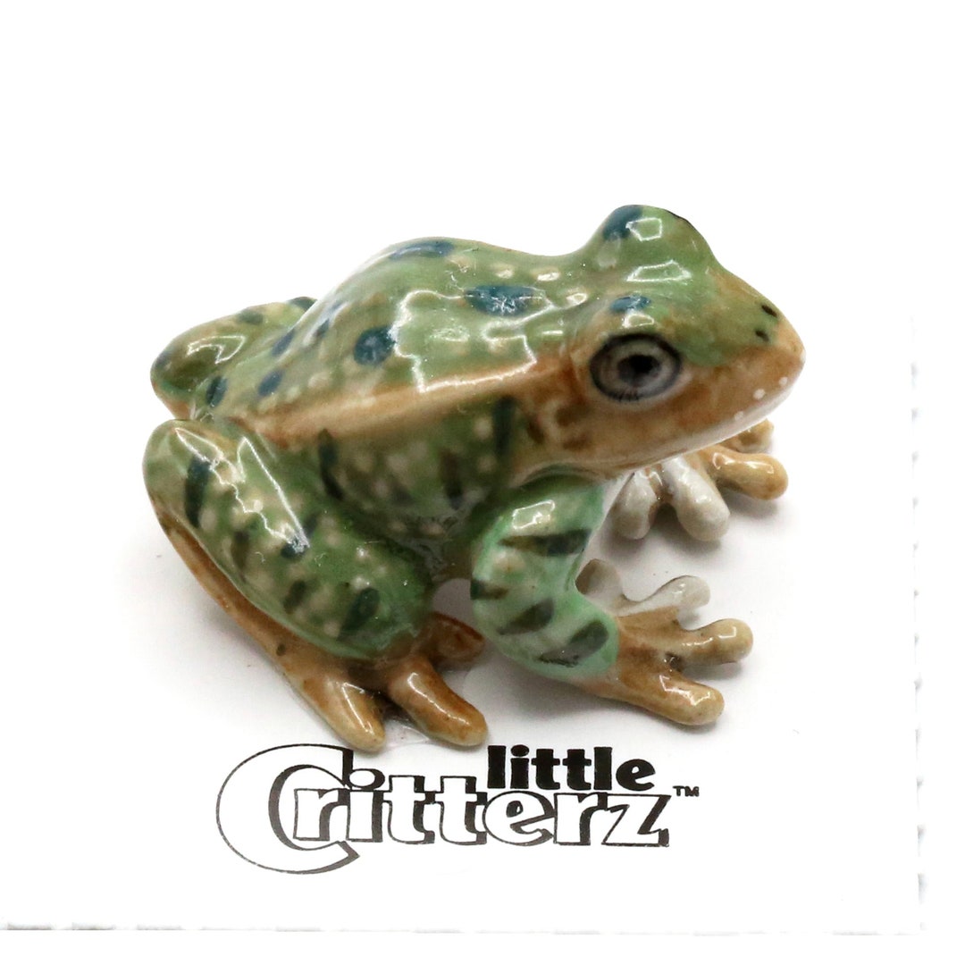 Little Critterz Frog Leopard Green Frog rana Home Decor Reptile ...