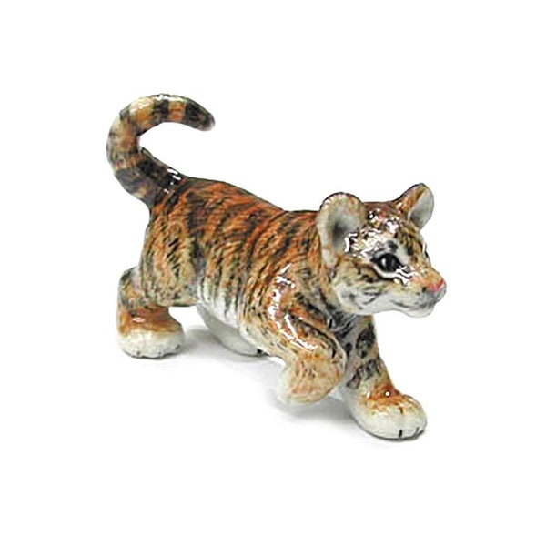 Porcelain Tiger Figurine - Etsy