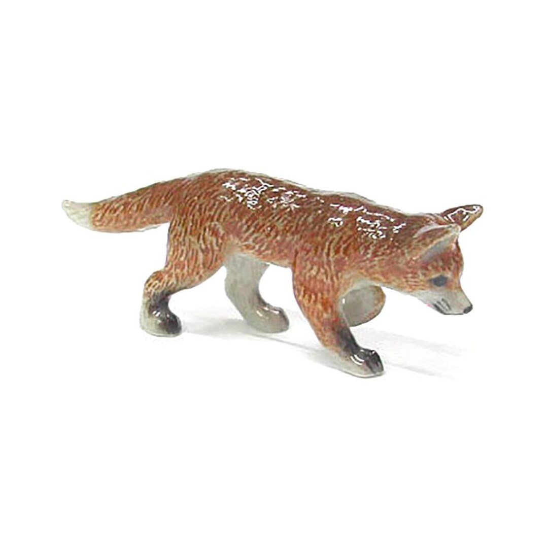 Fox Red Fox Cub Hunting Miniature Porcelain Figurine - Etsy