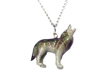 Porcelain Wolf Pendant - Etsy