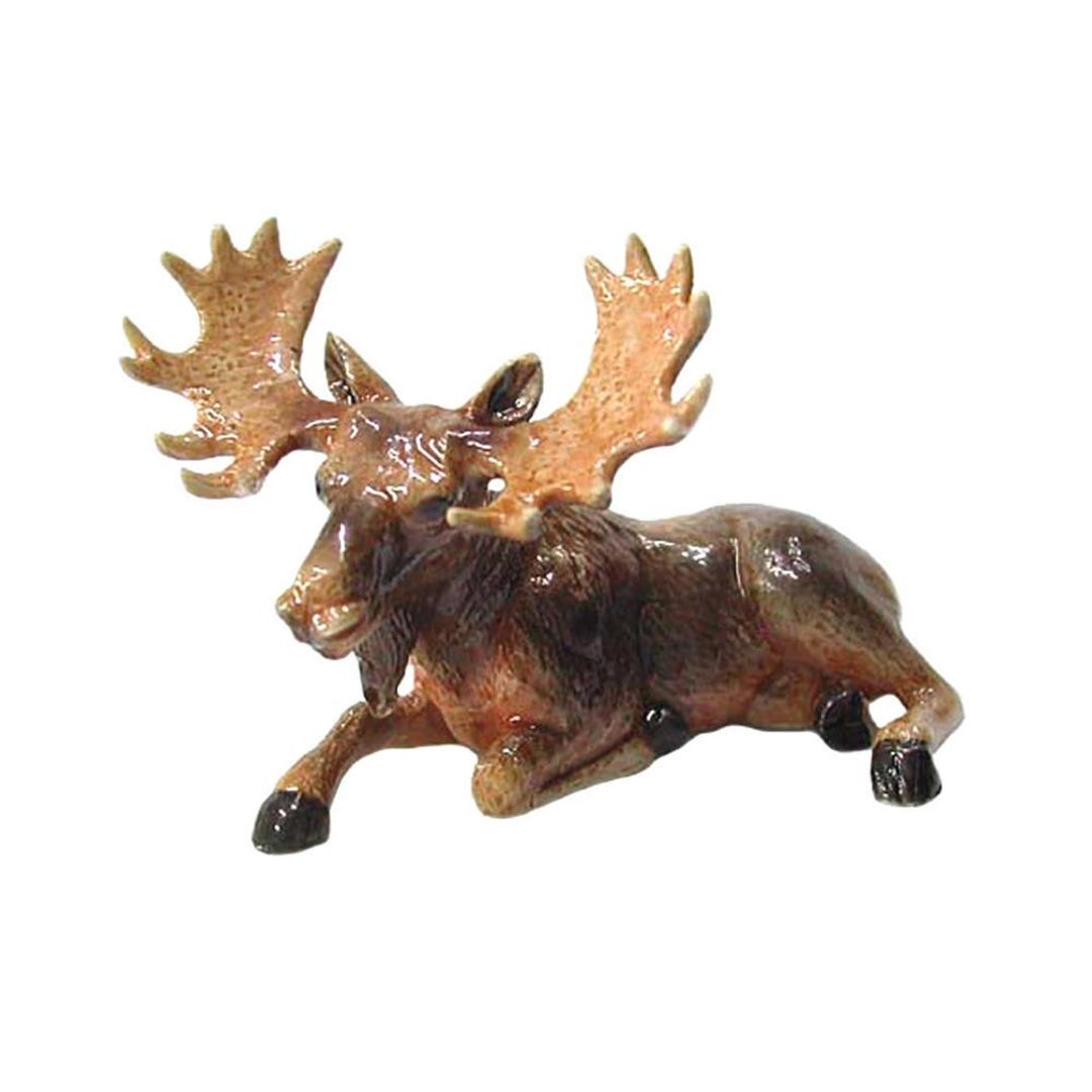 Northern Rose Brown Moose Lying Down - Handmade Home Decor Animal ...