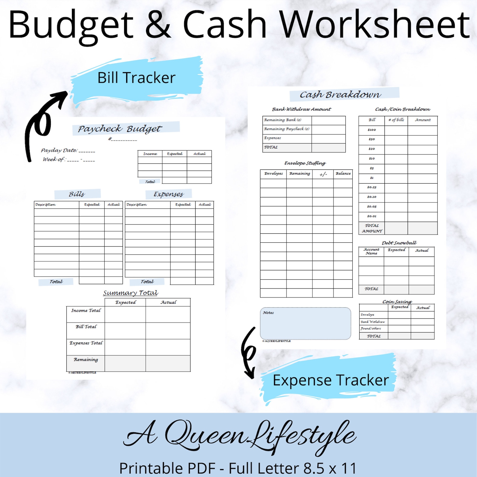 Budget Insert Kit | Budget Planner | Printable - Etsy