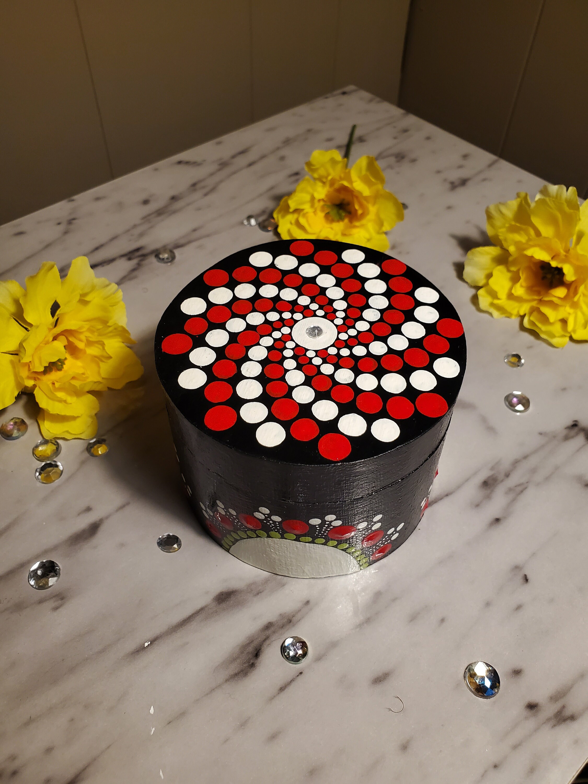 Dot Mandala Hand Painted Keepsake Box - Etsy