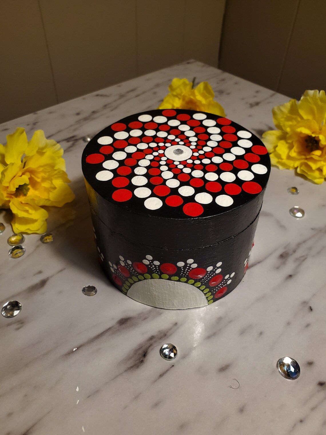 Dot Mandala Hand Painted Keepsake Box - Etsy