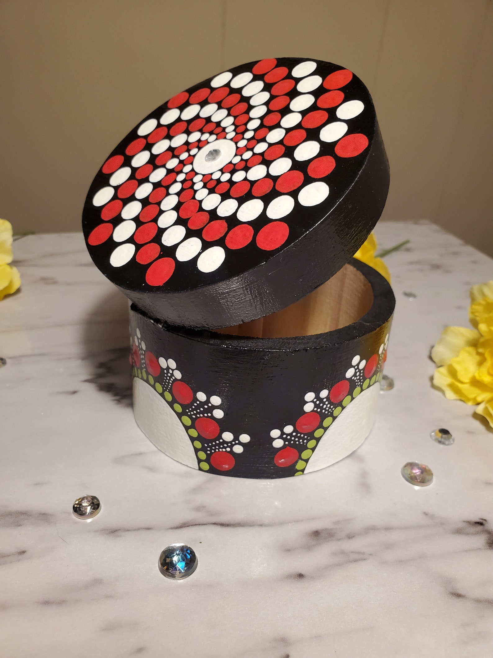 Dot Mandala Hand Painted Keepsake Box - Etsy