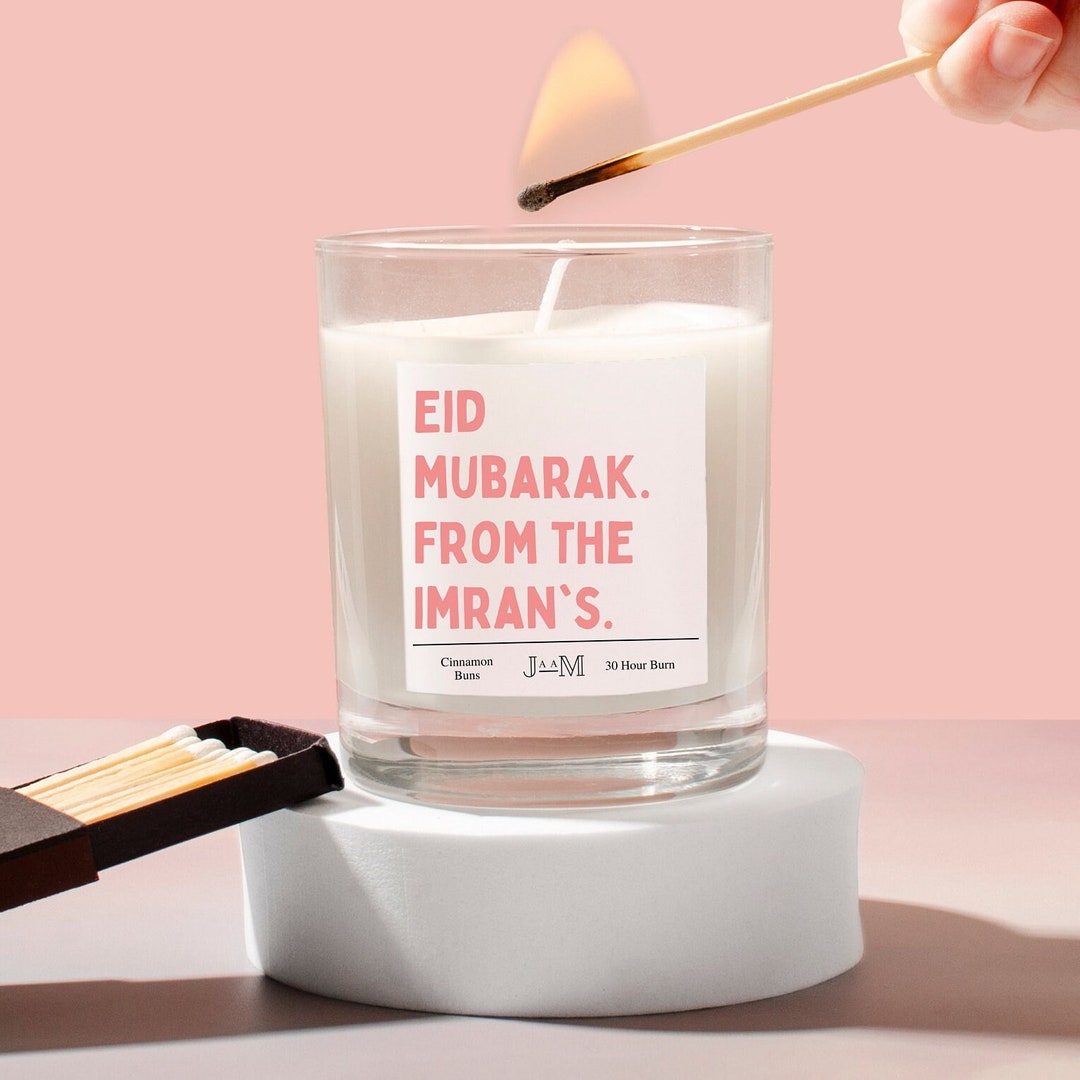 Eid Gift. Eid Mubarak. Personalised Eid Gift. Custom Eid Candle. - Etsy