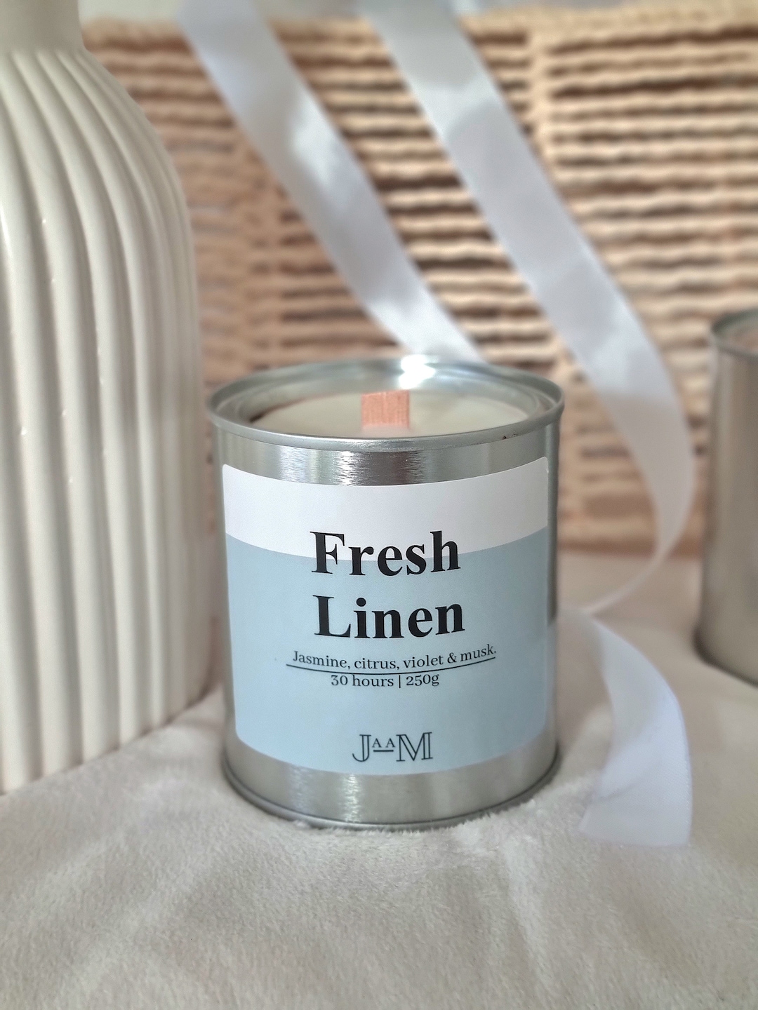 Fresh Linen Candle. Wood Wick Candle. Fresh Scent. Fresh Candle. Clean ...