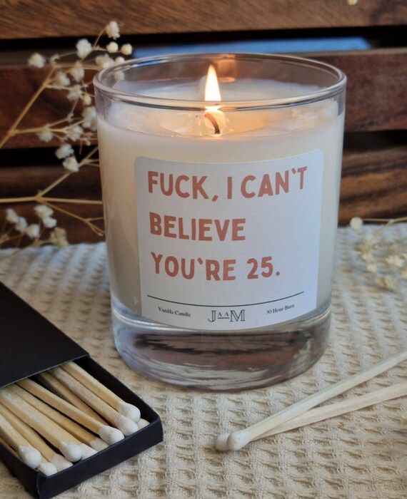 25th Birthday Candle Gift. Funny 25th Birthday Candle. Happy - Etsy