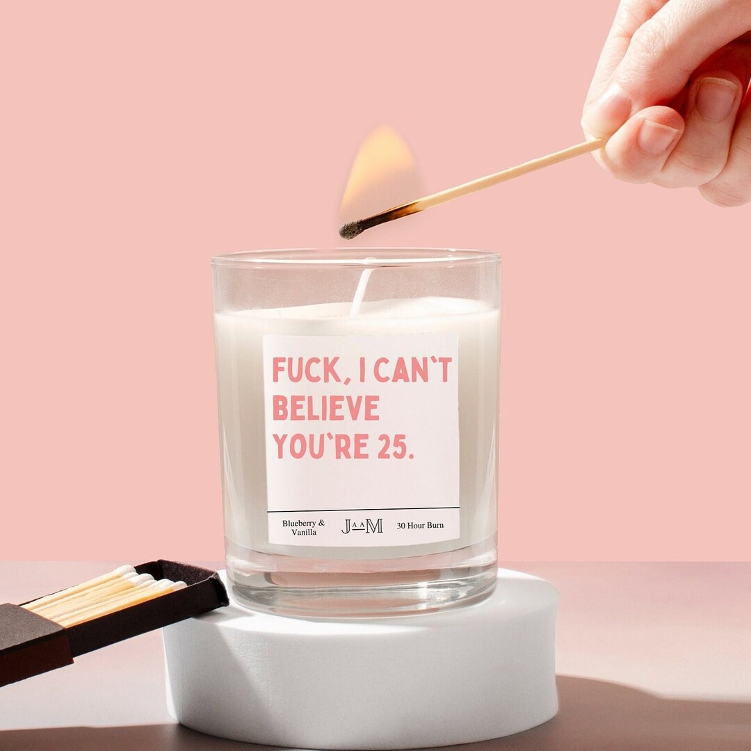 25th Birthday Candle Gift. Funny 25th Birthday Candle. Happy 25th ...