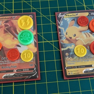 Pokemon Tokens Set TCG Damage and Status Counters 3D | Etsy