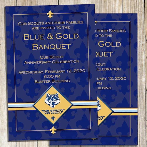 Cub Scouts Blue and Gold Banquet Invitation Instant Download - Etsy UK