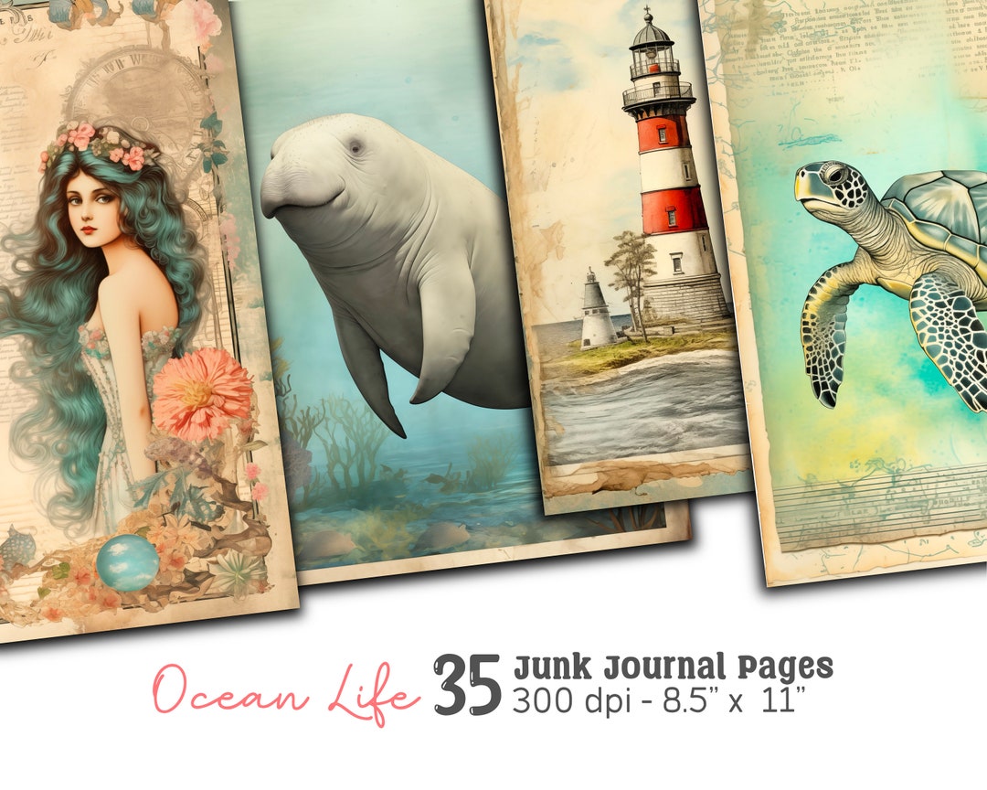 35 Ocean Life Printable Journal Pages | Underwater Journal Kit ...