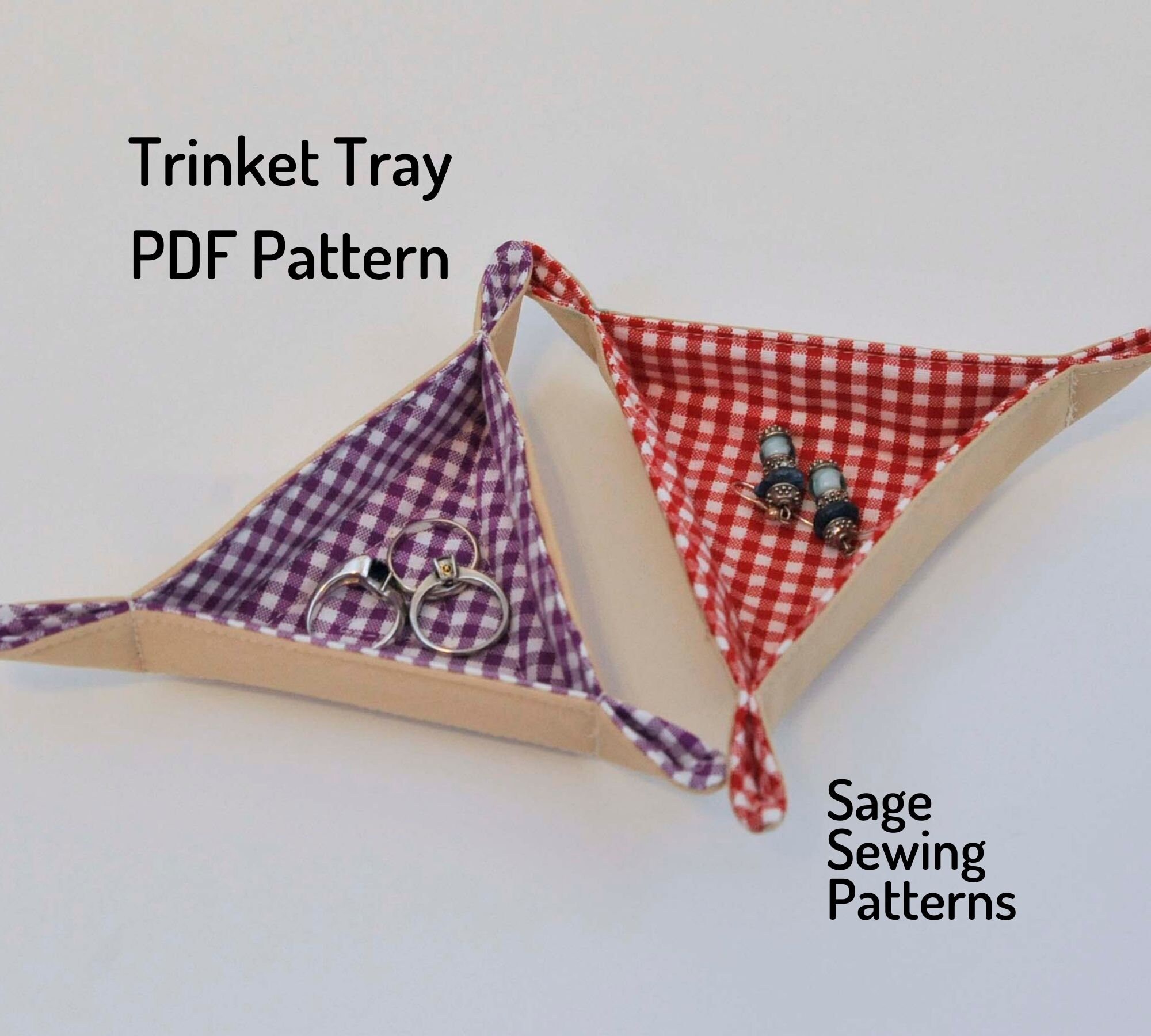 Triangle Candy Dish PDF Downloadable Sewing Pattern PURIM - Etsy