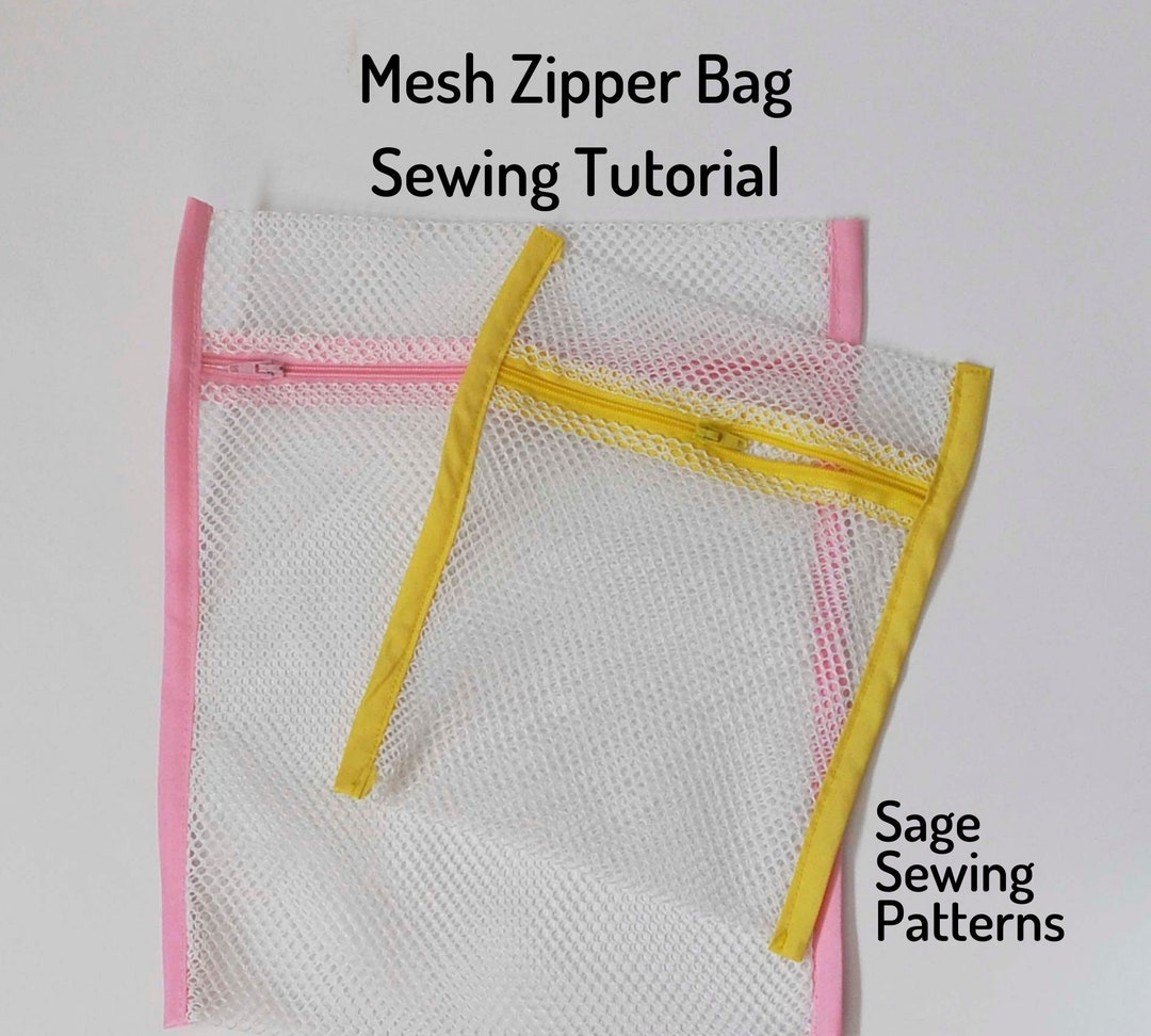Zippered Mesh Laundry Bag, PDF Downloadable Sewing Pattern, Lingerie ...