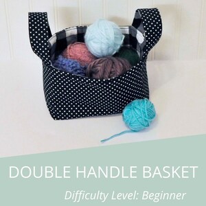 Fabric Basket With Handles, PDF Downloadable Sewing Pattern, Home ...