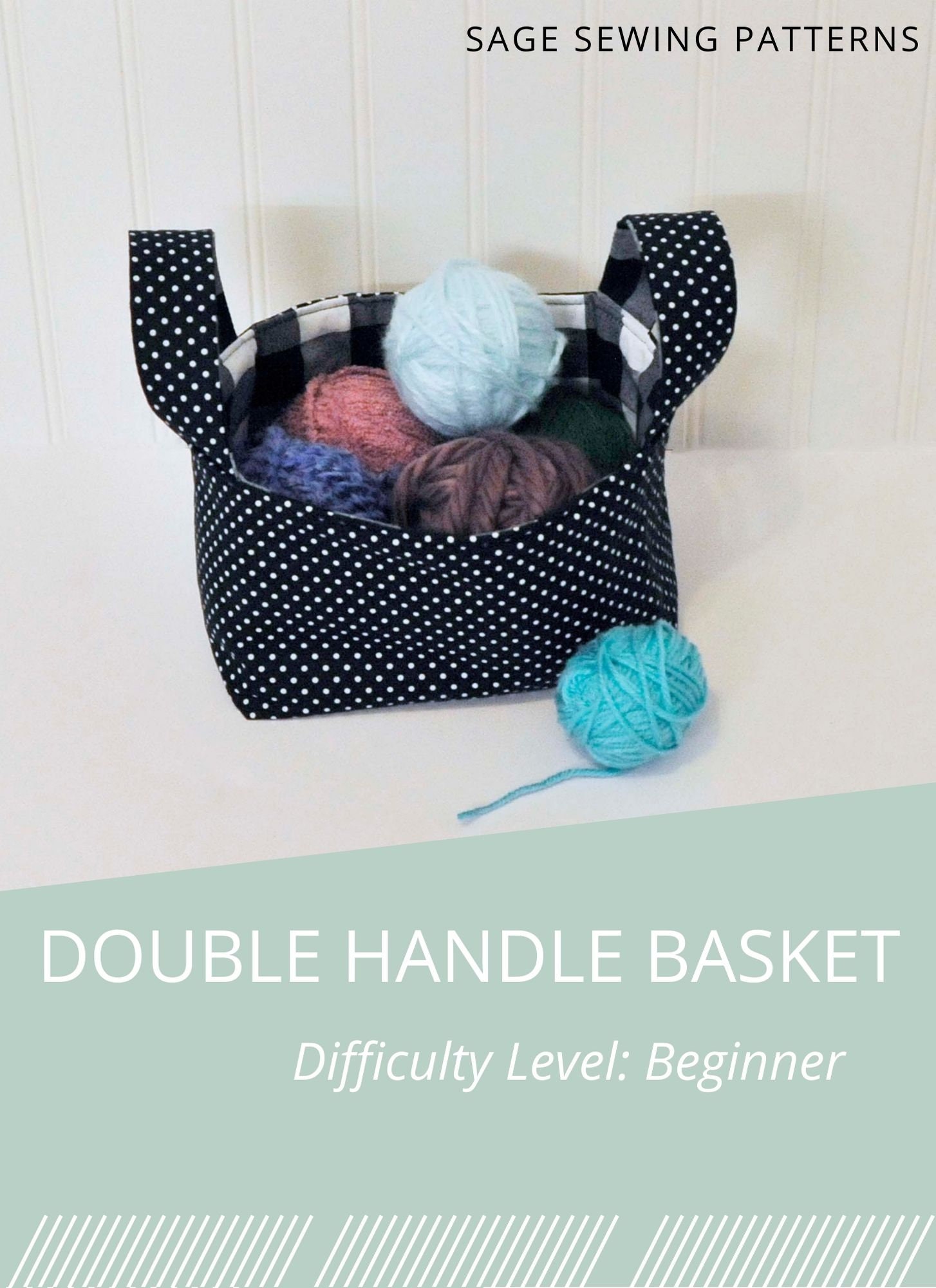 Fabric Basket With Handles PDF Downloadable Sewing Pattern | Etsy