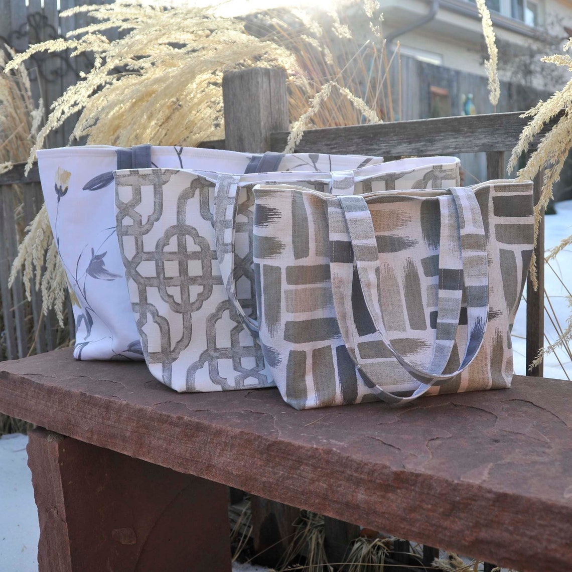 Large Tote Bag Sewing Pattern, PDF Downloadable Sewing Tutorial, Canvas ...