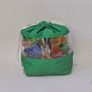 PDF Sewing Pattern Tutorial Peek A Boo Toy Storage Bag, Clear Vinyl ...