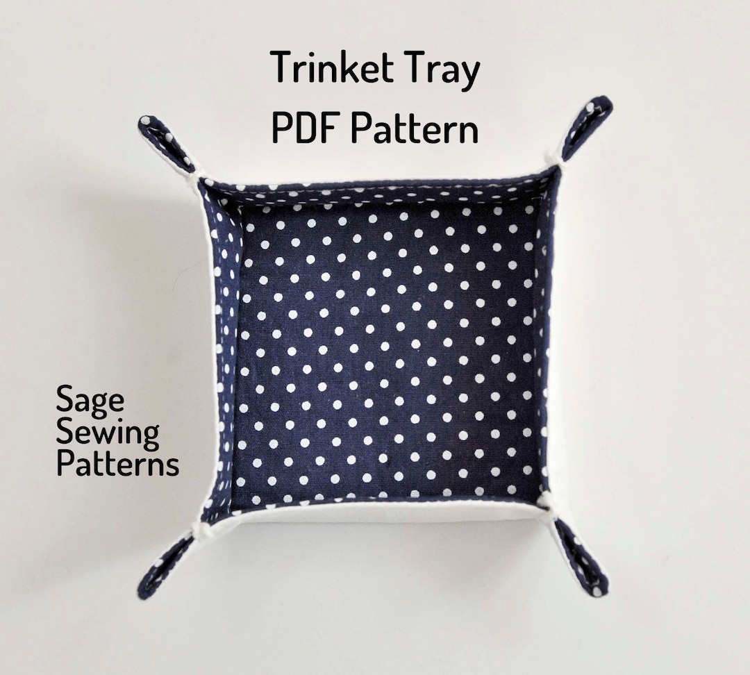 Fabric Desk Organizer Tray, PDF Downloadable Sewing Pattern, Trinket ...
