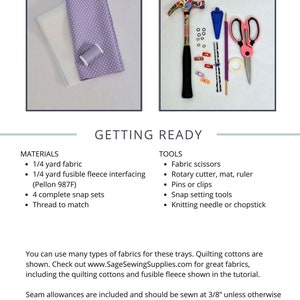 Fabric Snap Tray Pattern, PDF Downloadable Sewing Pattern Template ...