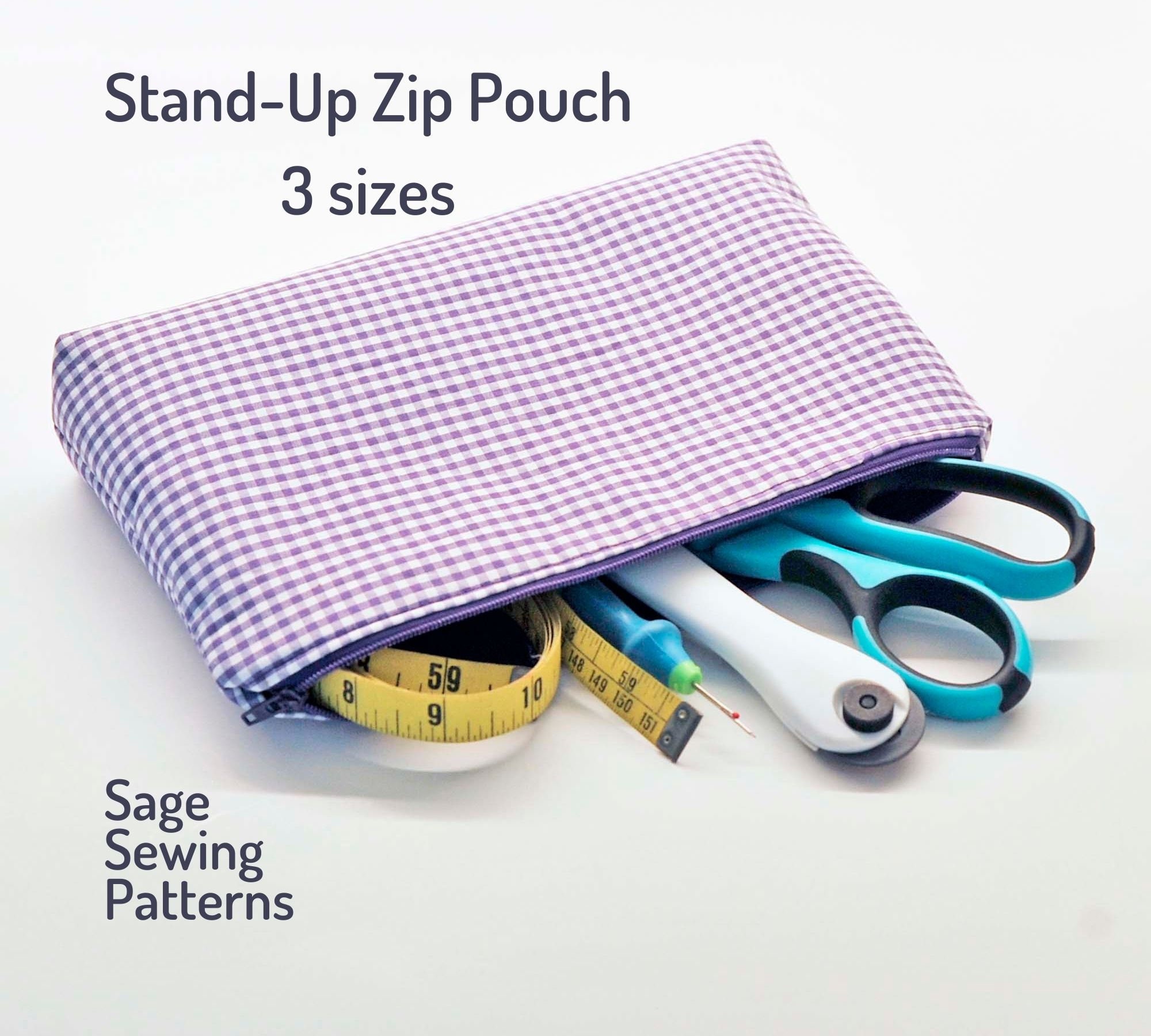 Easy Zipper Pouch Bag PDF Downloadable Sewing Pattern - Etsy
