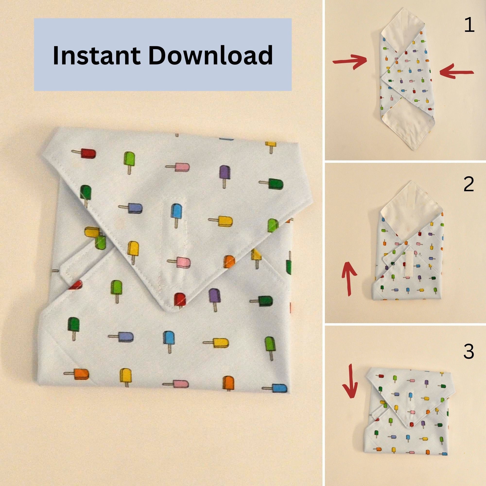 Reusable Sandwich Wrap Sewing Pattern PDF Downloadable Sewing - Etsy