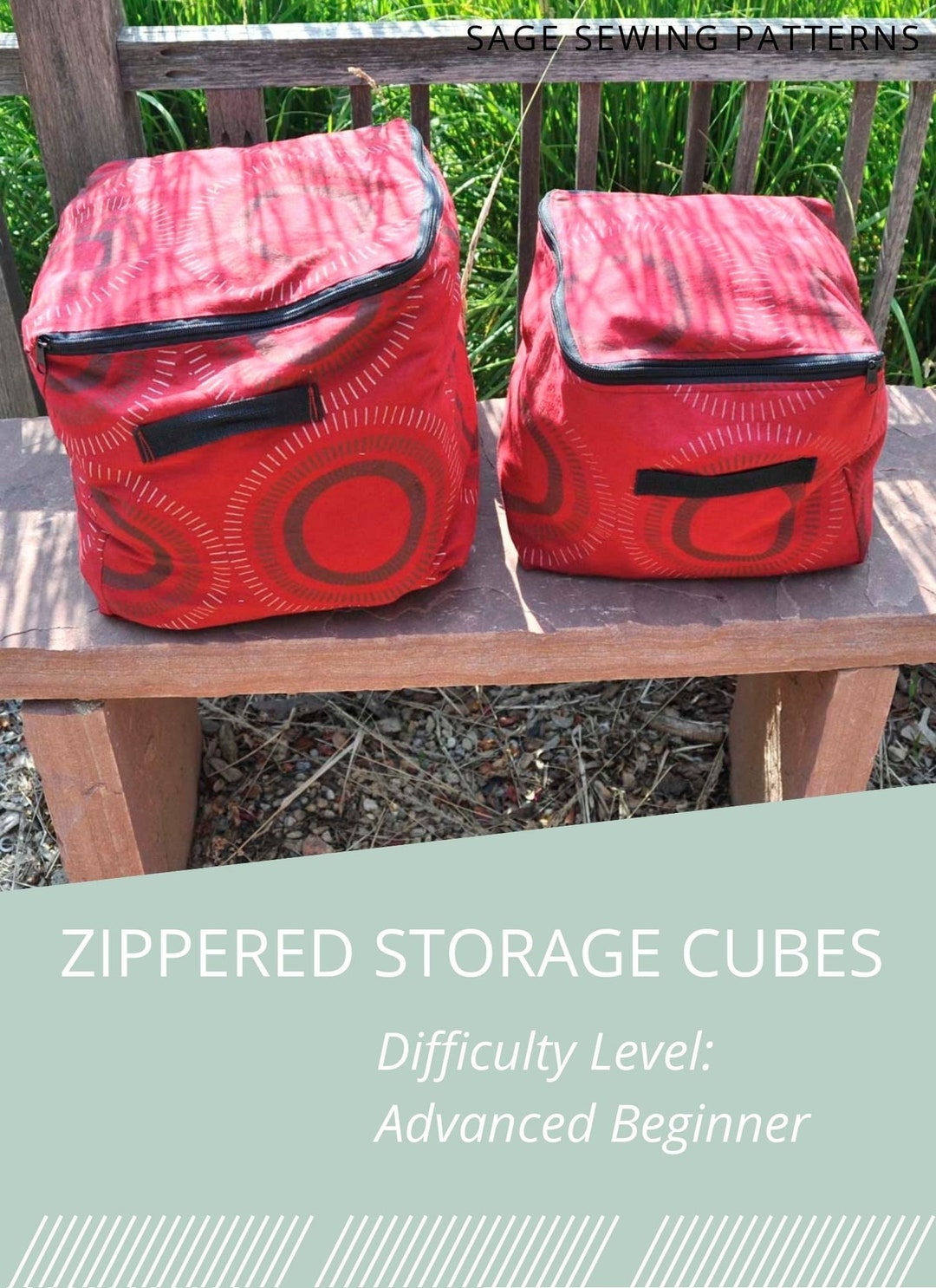 Zippered Storage Cubes PDF Downloadable Sewing Pattern, Digital ...