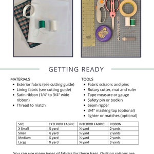 Drawstring Bag Sewing Pattern, PDF Downloadable Sewing Tutorial, Lined ...