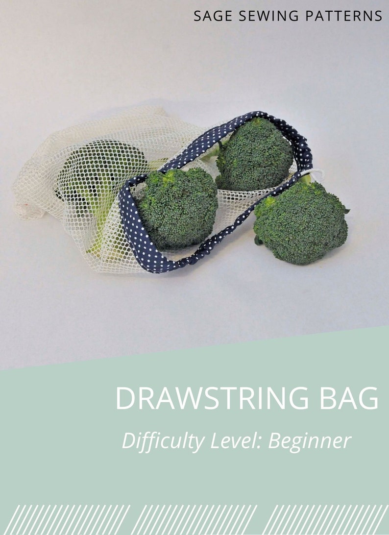 Fruit and Veggies Bag Sewing Pattern, PDF Downloadable Sewing Tutorial ...