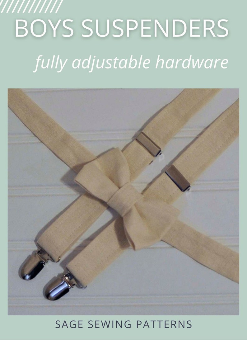 Downloadable Sewing Pattern for Boys Suspenders, PDF Sewing Tutorial ...