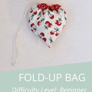 Reusable Fold up Market Bag Sewing Pattern, PDF Downloadable Sewing Tutorial, Foldable Stuff ...