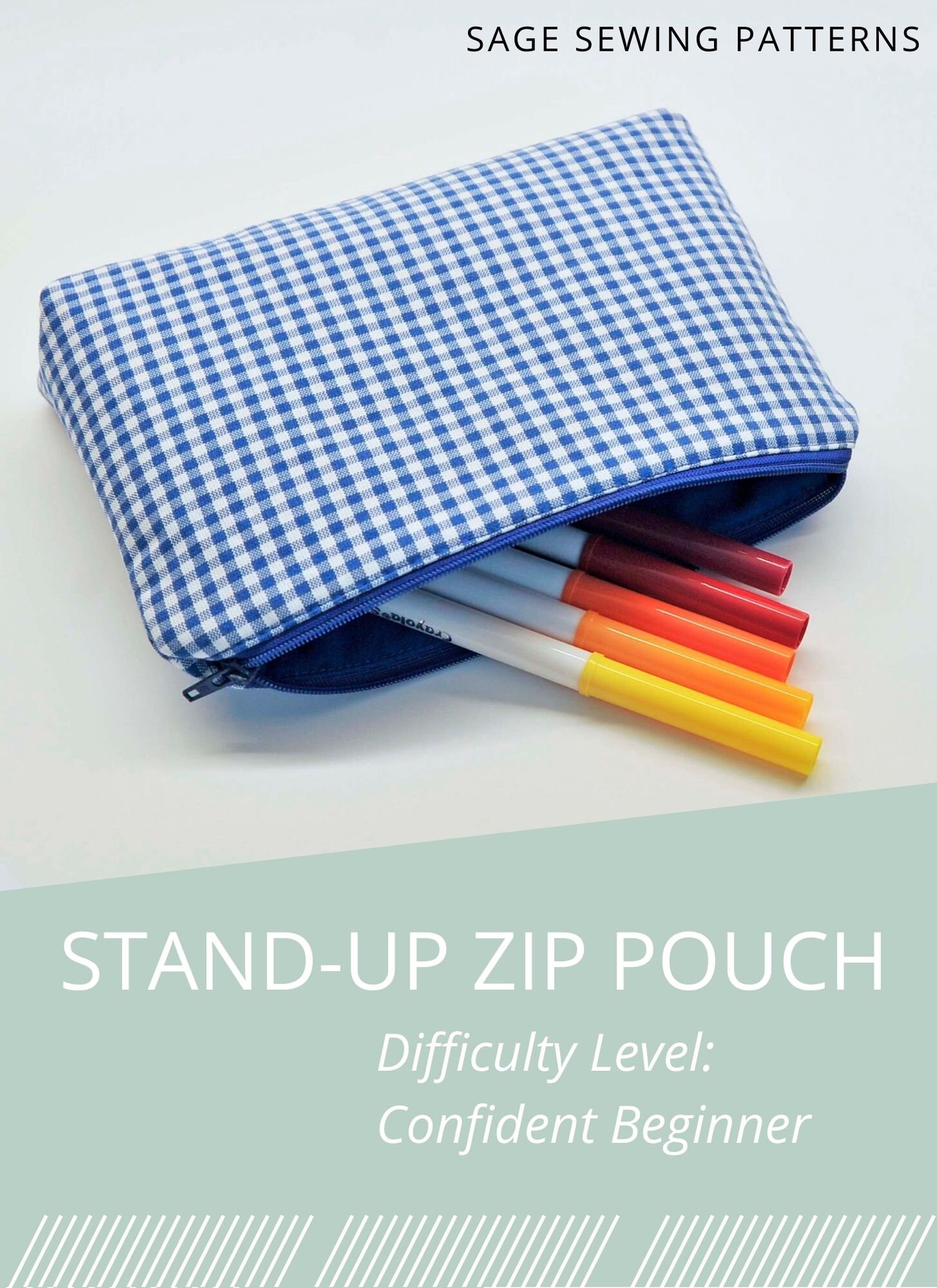 Stand up Zipper Pouch Bag PDF Downloadable Sewing Pattern | Etsy