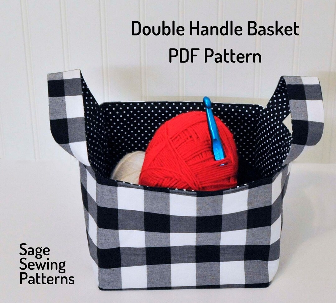 Project Basket, E-pattern PDF Downloadable Sewing Pattern, Handled Box ...