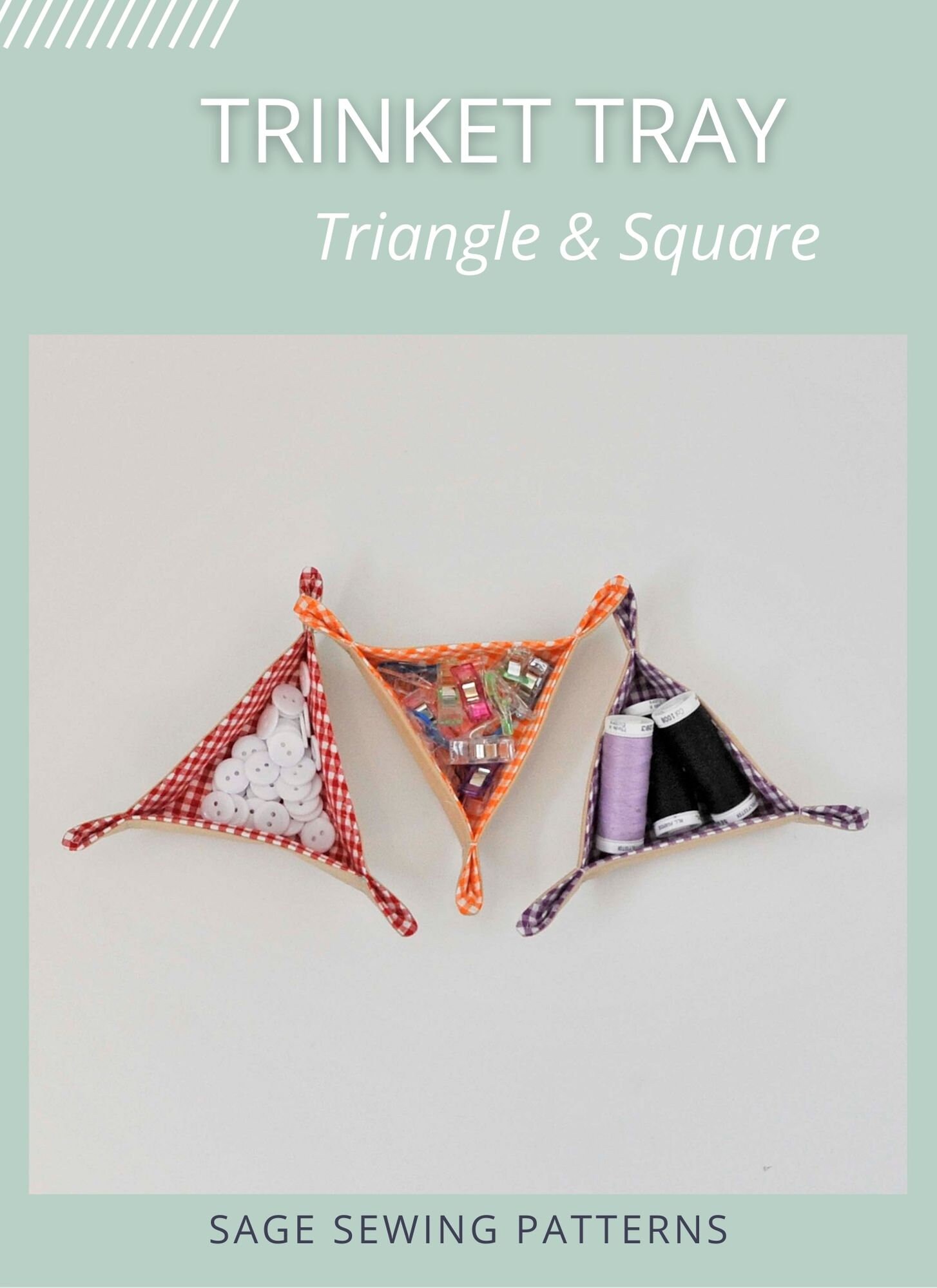 Triangle Candy Dish PDF Downloadable Sewing Pattern PURIM - Etsy